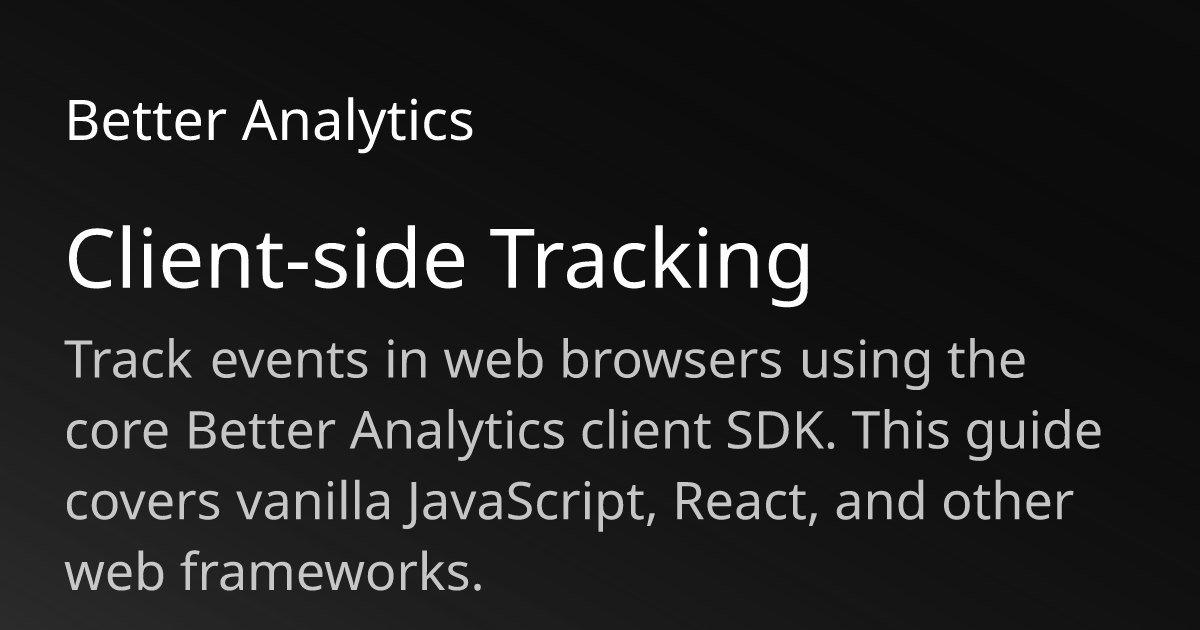 Client-side Tracking