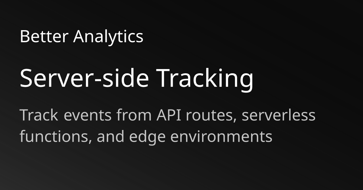 Server-side Tracking